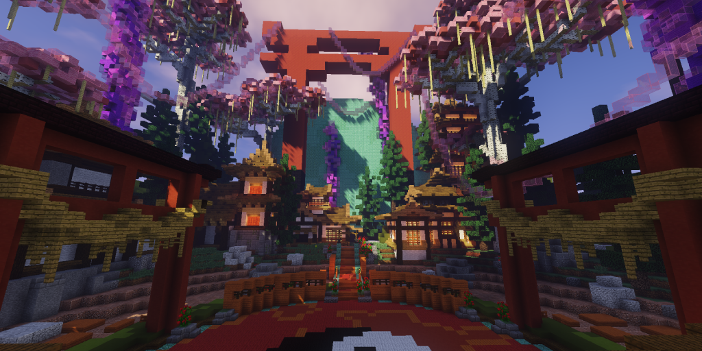 ORIENTAL LOBBY - 100x100 on Polymart - Minecraft Builds