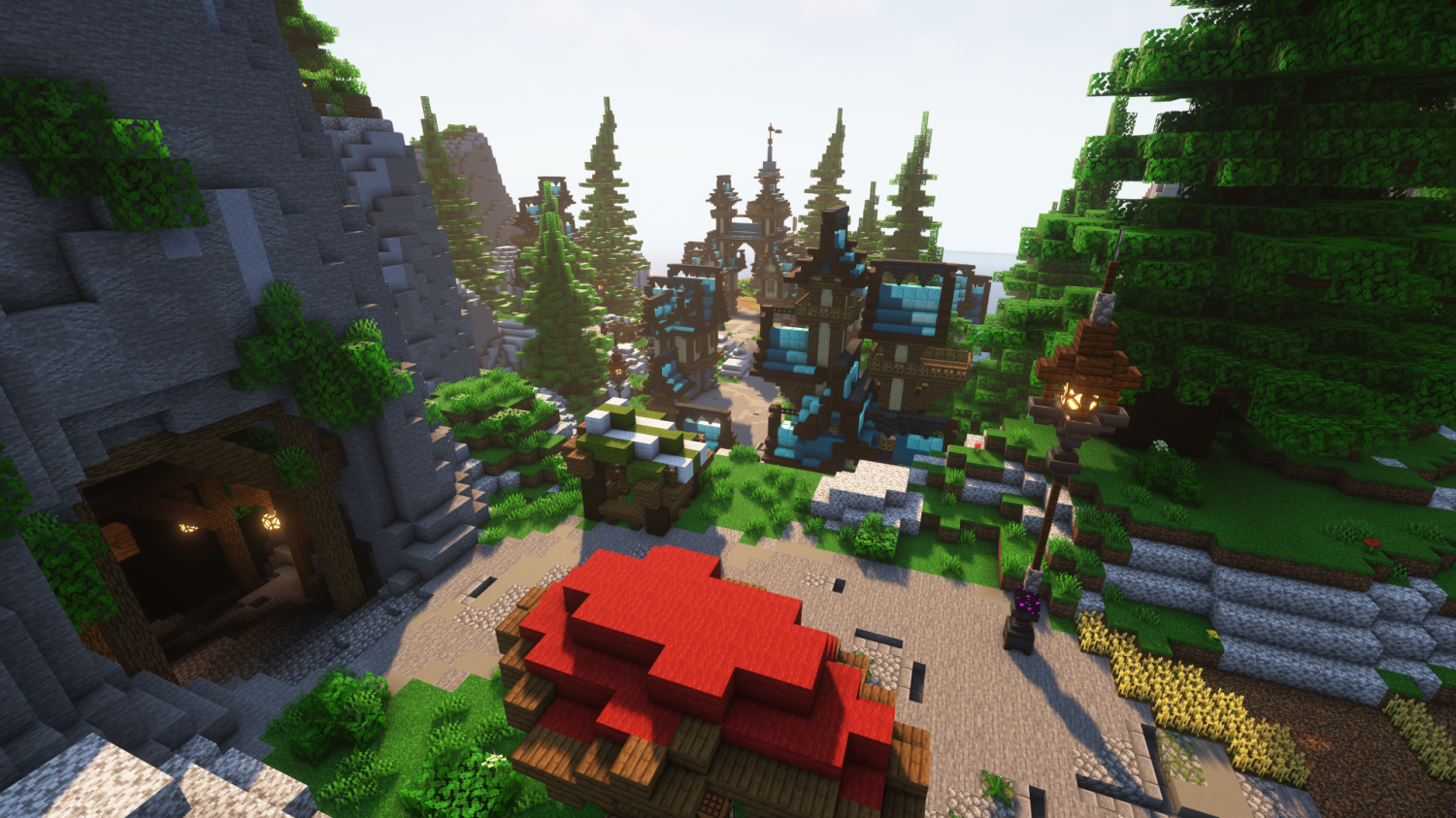 | 580x580 | Mountain Spawn on Polymart - Minecraft Builds