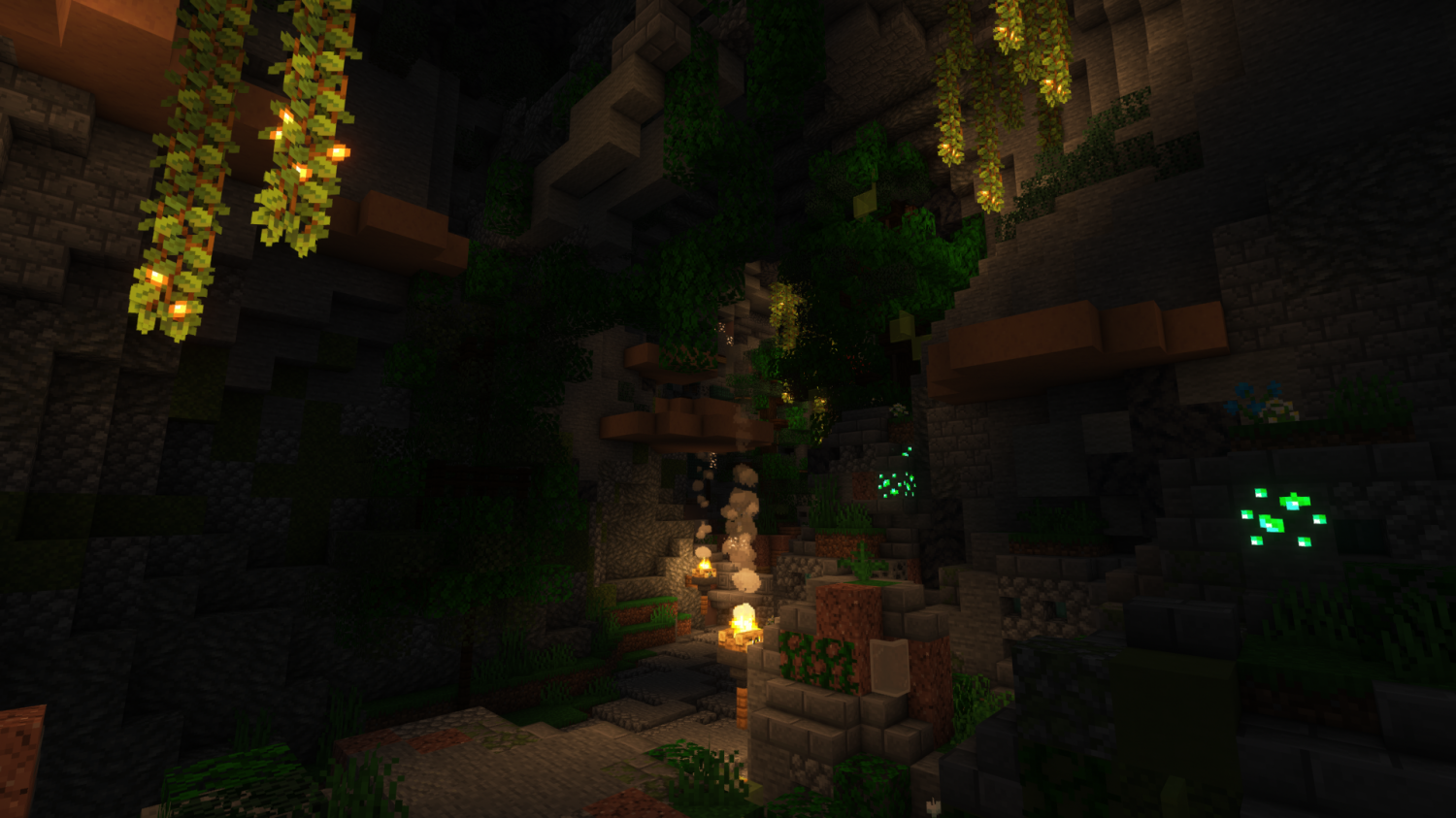 Sacred Gardens | 400x370 | Cave on Polymart - Minecraft Builds