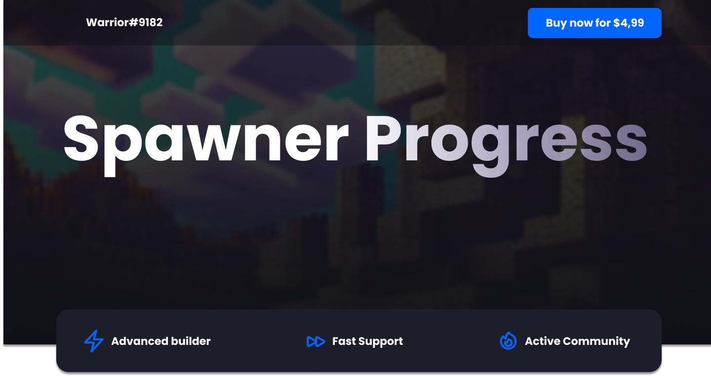 Spawner Progress on Polymart - Minecraft Plugins