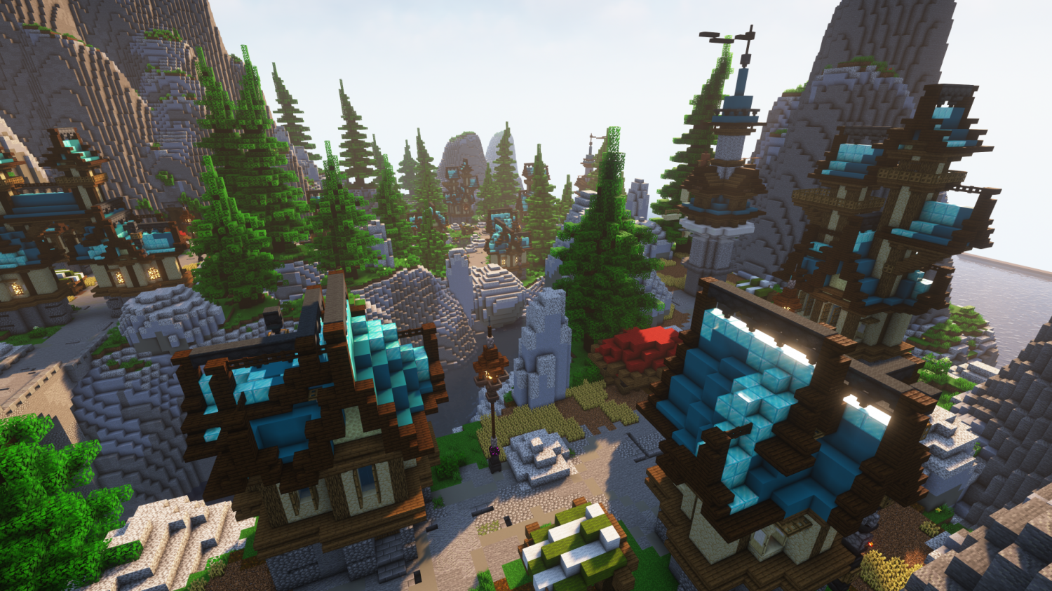 | 580x580 | Mountain Spawn on Polymart - Minecraft Builds