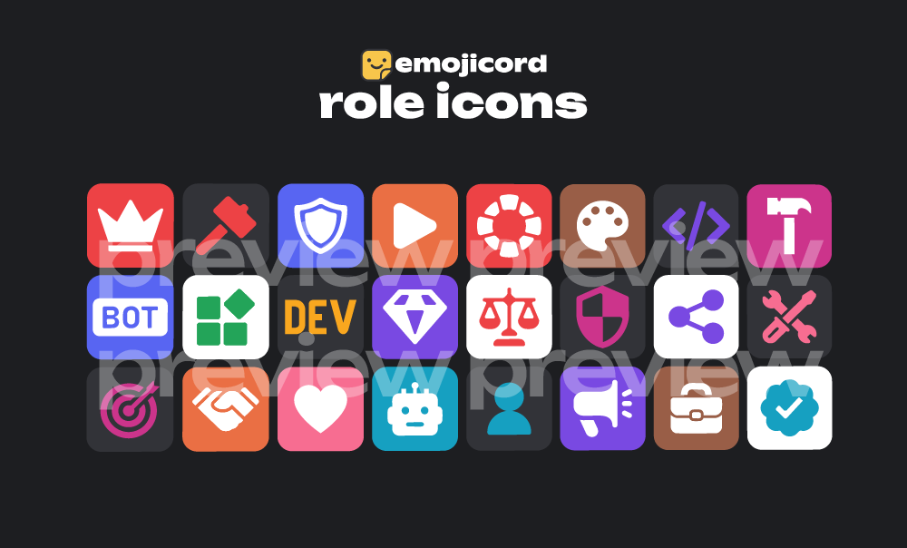 Emojicord Role Icons | 800 Icon on Polymart - Minecraft Discord