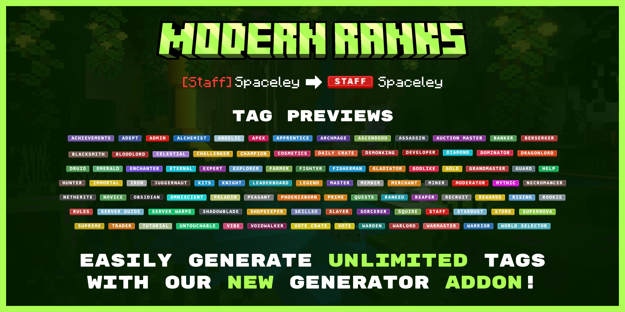 Ranks & Tags pack on Polymart - Minecraft Art