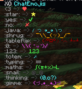 XO Chat Emojis v1.0 on Polymart - Minecraft Skripts
