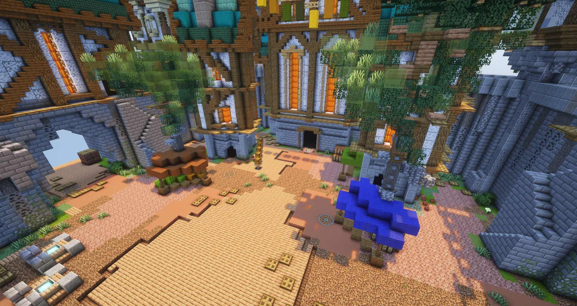 Medieval Fortress Lobby on Polymart - Minecraft Builds