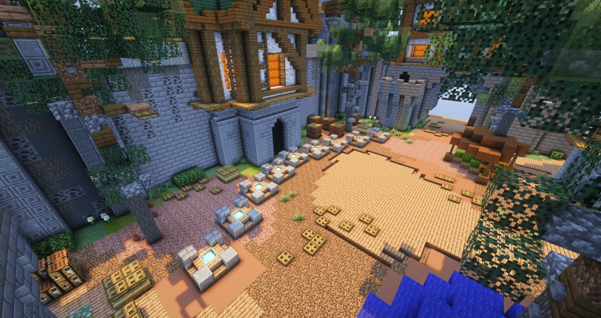 Medieval Fortress Lobby on Polymart - Minecraft Builds