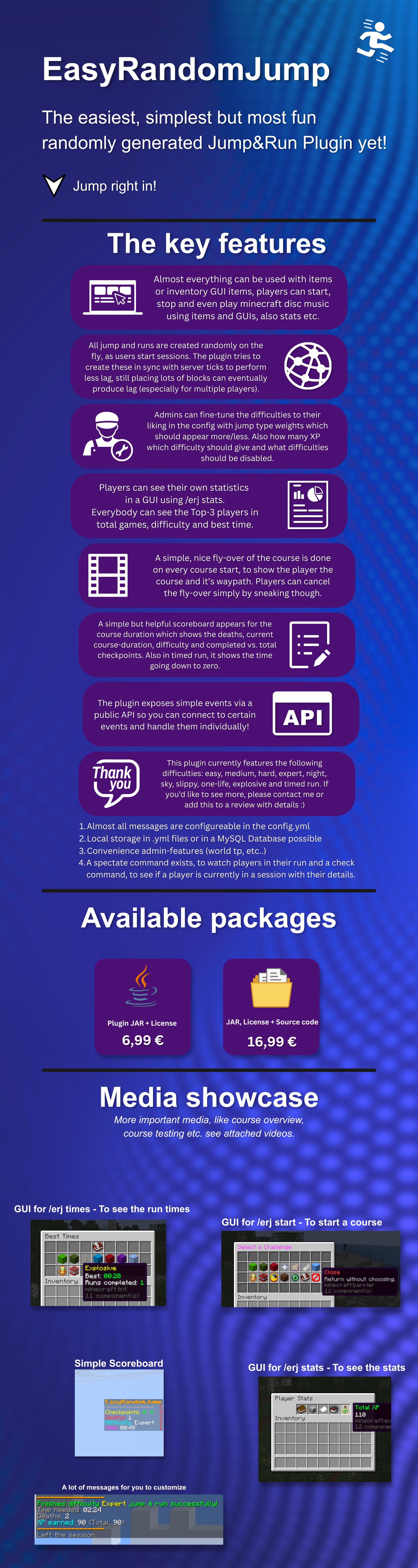 EasyRandomJump - Random Jump&Run on Polymart - Minecraft Plugins